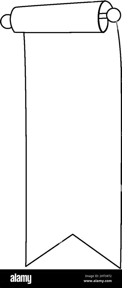 Paper Scroll Doodle Outline For Colouring Illustration Stock Vector Image And Art Alamy