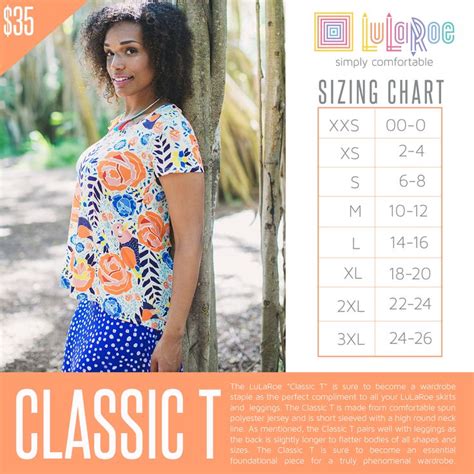 Lularoe Classic T Sizing Chart Lularoe Styling Lularoe Size Chart