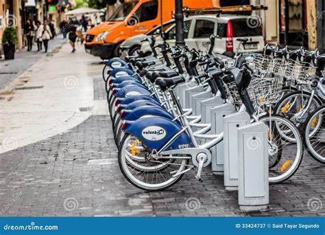 Rental Bicycles In Valencia Spain Editorial Photography Image Of