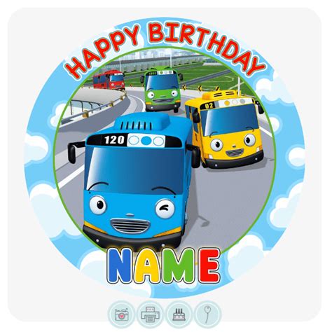 Tayo The Littlebus Edible Cake Topper Edible Cake Toppers