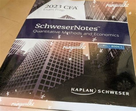 Cfa 2023 Level 1 2 3 Kaplan Schweser Notes 興趣及遊戲 書本 And 文具 教科書