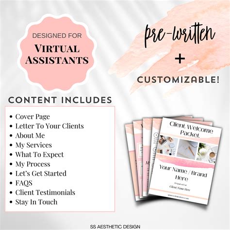 Virtual Assistant Client Welcome Packet Client Welcome Packet Template New Client Service Guide