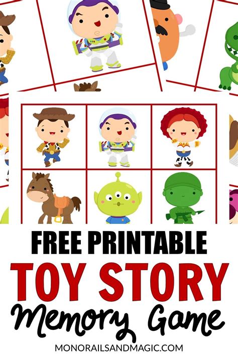 Toy Story Memory Game Free Printable Monorails And Magic
