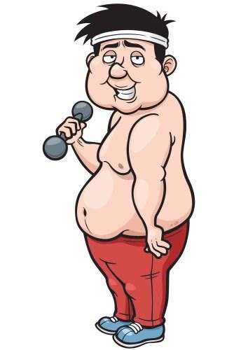 Fat Man Royalty Free Vector Image Vectorstock