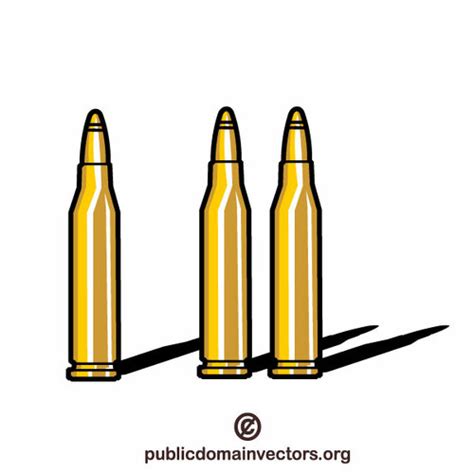 Handgun Bullets Public Domain Vectors
