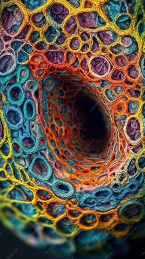 Réticulum Endoplasmique Vif Dans Une Cellule Une Vue Au Microscope électronique Très Détaillée