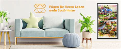 RICUVED XXL Dorf Diamond Painting Landschaft Bilder 5D Landschaft