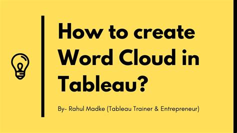 How To Create Word Cloud In Tableau And The Available Variations Youtube