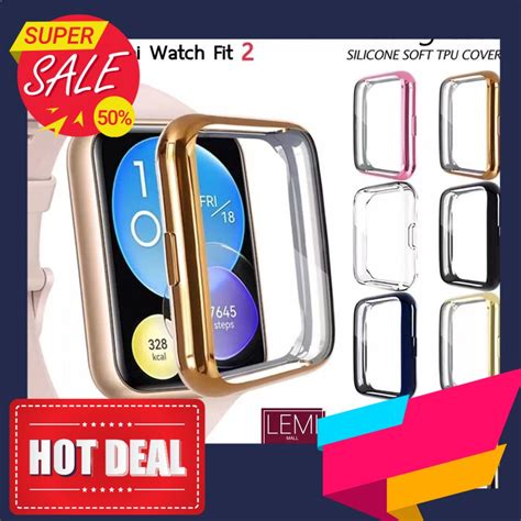 case Huawei Watch Fit 2 เคสกนรอย แบบเตม ชบ TPU เคสนม สาหรบ Huawei Watch Fit 2 ปองกนหนา