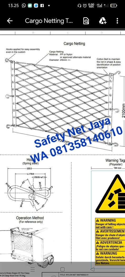 Container Safety Net For Food Product Export Inaexport