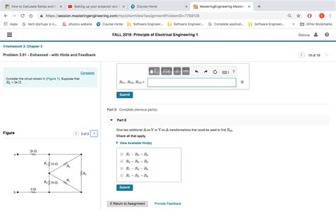 Part A Simplify The Circuit In Figure By Using A Y Chegg Com
