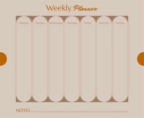 Premium Vector Free Vector Weekly Planner Template Card For Notes