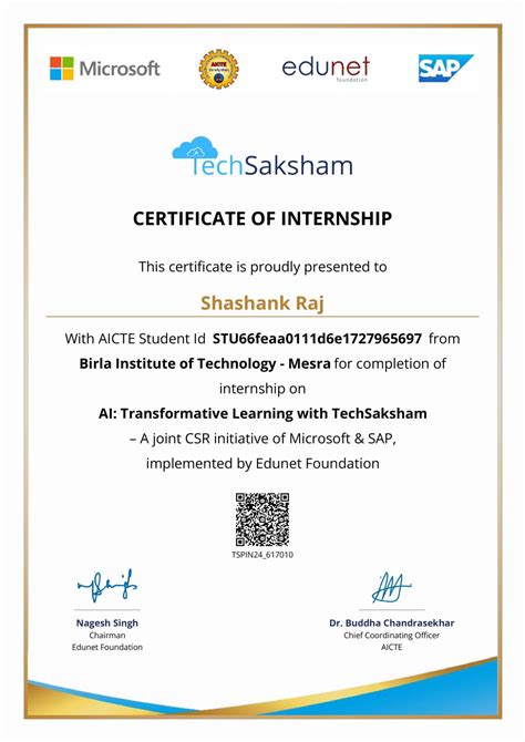 Ai Deeplearning Microsoft Sap Techsaksham Aicte Machinelearning