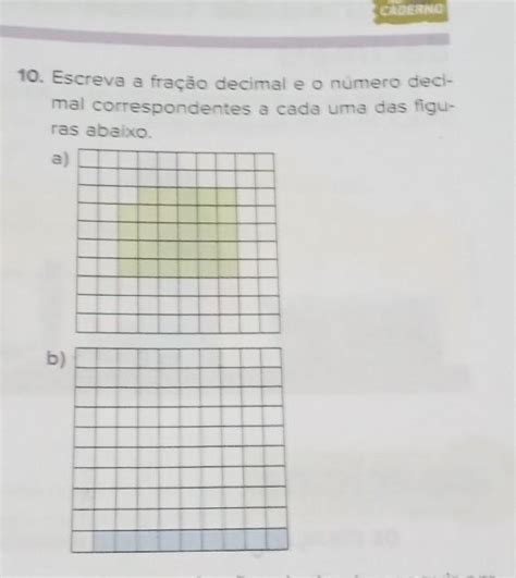Escreva a fração decimal e o número decimal correspondentes a cada uma
