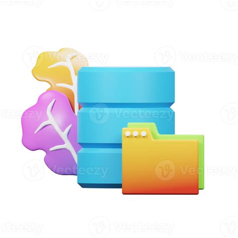 3d Render Folder Database 12995834 Png