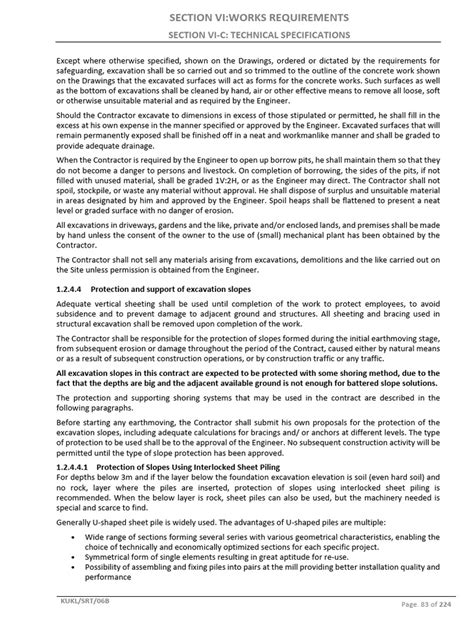 Specification Interlocking Sheet Piling Pdf Deep Foundation Sheet