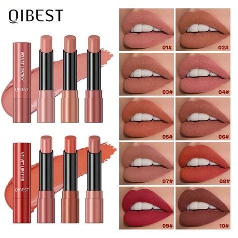 Qibest Matte Lipstick Long Lasting Velvet Mist Lip Gloss Non Stick Cup