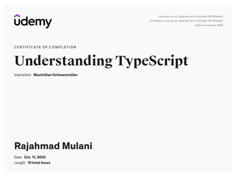 Completed Typescript Course On Udemy Rajahmad Mulani Posted On The Topic Linkedin