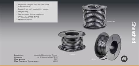 Sheathed Cable Sheathed Single Core Copper Cable
