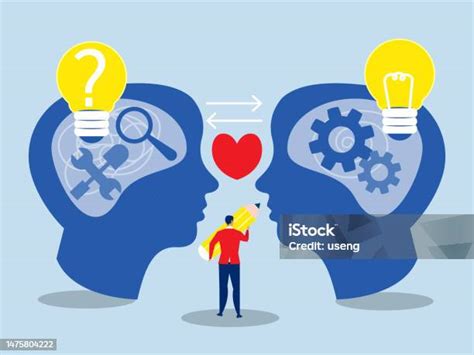 디자인 사고 과정 아이디어 사고 머리 및 개발 브레인 스토밍 창의력 프로젝트 및 연구 창조적 추구 학습 평면 디자인 그래픽 벡터