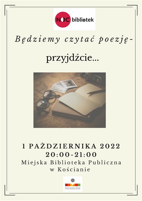 To się musi powieść Zapraszamy na Noc Bibliotek Miejska