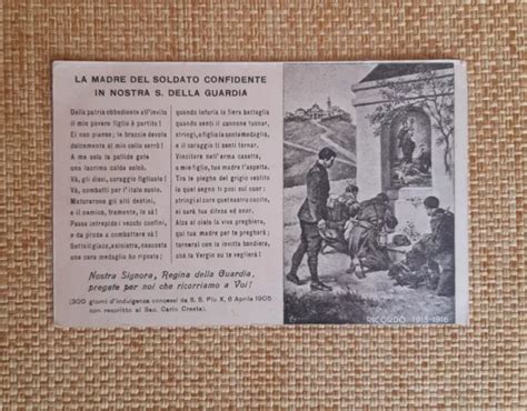 Cartolina Prima Guerra Mondiale La Madre Del Soldato Nostra Signora