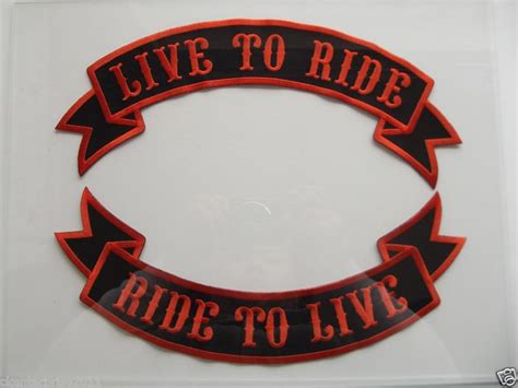 Purchase Live To Ride Rocker Motorcycle Biker Large Embroidered Back