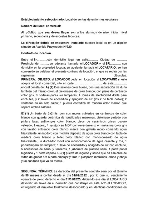 TP 2 Principios De La Contabilidad Establecimiento Seleccionado