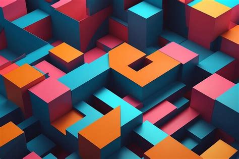 Geometric Abstraction For Background 3d Rendering Premium Ai Generated Image