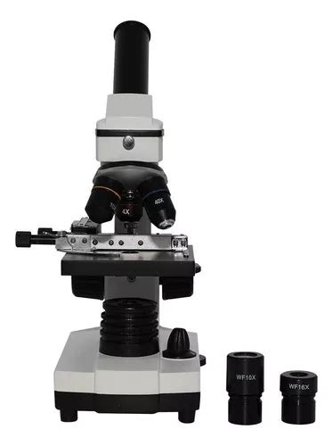 Microscópio Biológico Monocular 40x 640x Bivolt Com Régua Parcelamento Sem Juros
