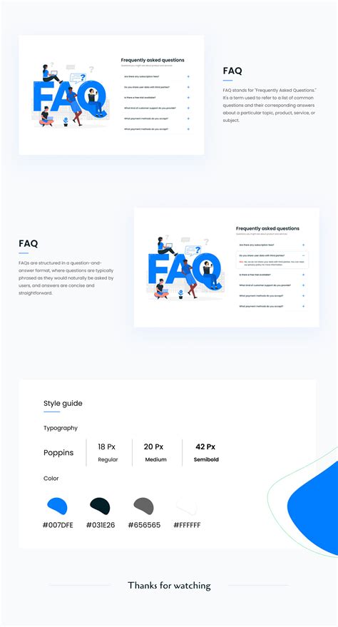 FAQ Section On Behance