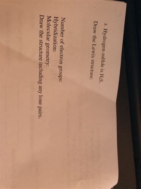 Solved Hydrogen Sulfide Is H S Draw The Lewis Structure Chegg Com