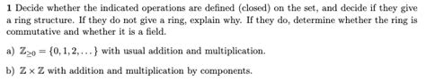 Solved Decide Whether The Indicated Operations Are Defined Chegg
