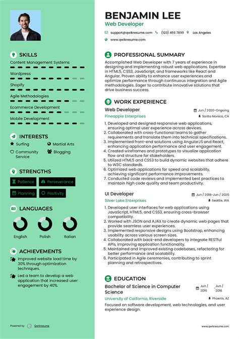 Angular 6 Developer Resume Sample
