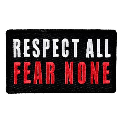 Respect All Fear None Patch 4 X 23 Inches Motohog