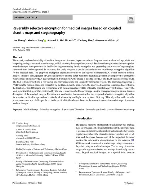 pdf reversibly selective encryption for medical images based on