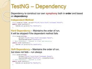 Test NG Framework Complete Walk Through PPTX Programming Languages Computing