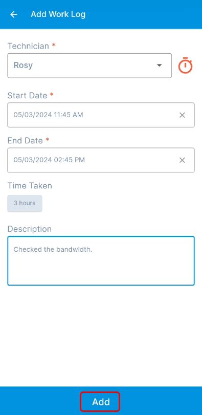 Adding Work Log Serviceops