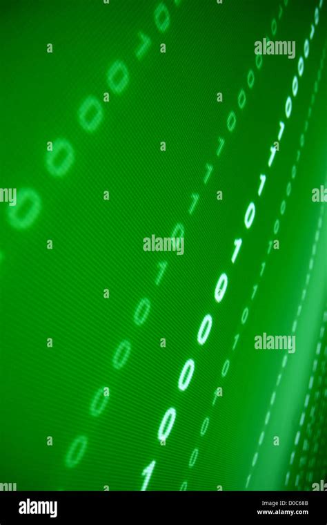 Abstract Binary Code Green Tunnel Hi Res Stock Photography And Images Alamy
