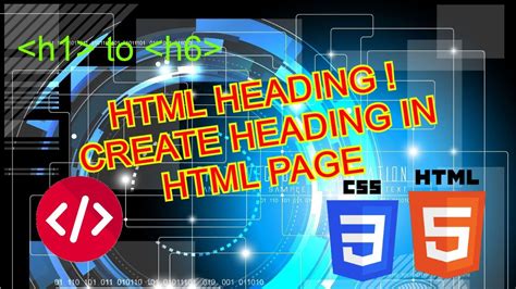 Html Heading How To Add A Heading Html Easy Html Youtube
