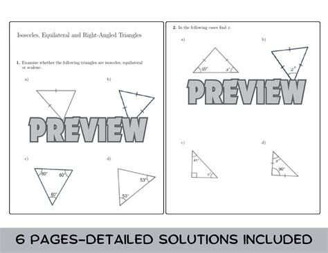 Isosceles Right Triangles Worksheets Isosceles Triangles Definition