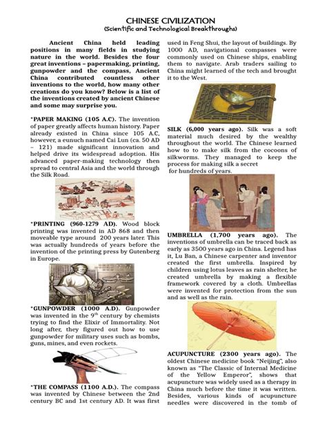 Ancient Chinese Innovations A Comprehensive Look At Significant