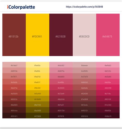 Latest Color Schemes With Cranberry Color Tone Combinations IColorpalette