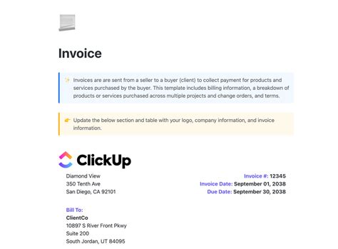 가지 무료 구매 주문서 템플릿 Excel ClickUp Word