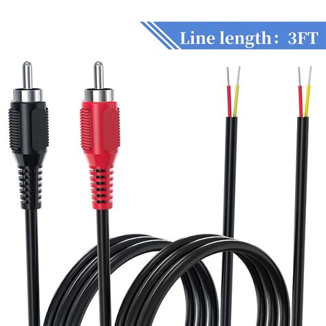 Rca To Speaker Wire Adapter 18awg 2 Pack 3ft Rca Male
