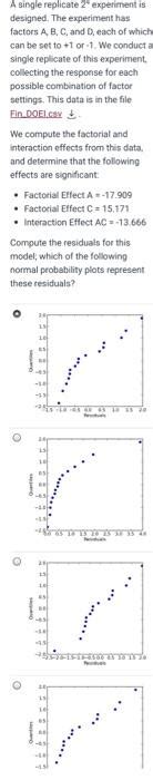 solved a single replicate 2 experiment is designed the