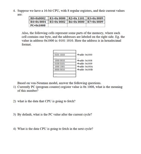 solved 4 suppose we have a 16 bit cpu with 8 regular