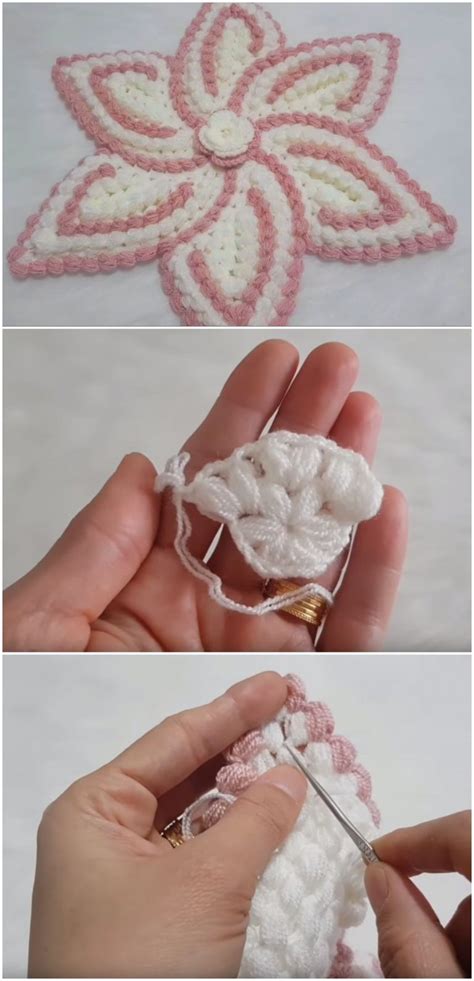 Crochet Star Flower Video Tutorial Crochet Ideas