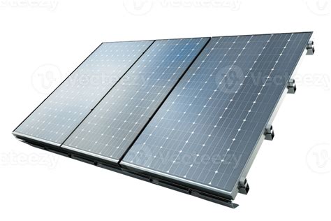 High Efficiency Solar Panels With Blue Photovoltaic Cells Generating Clean Energy Renewable