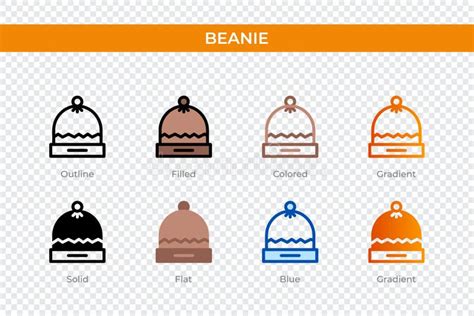 Beanie Icon In Different Style Beanie Vector Icons Designed In Outline